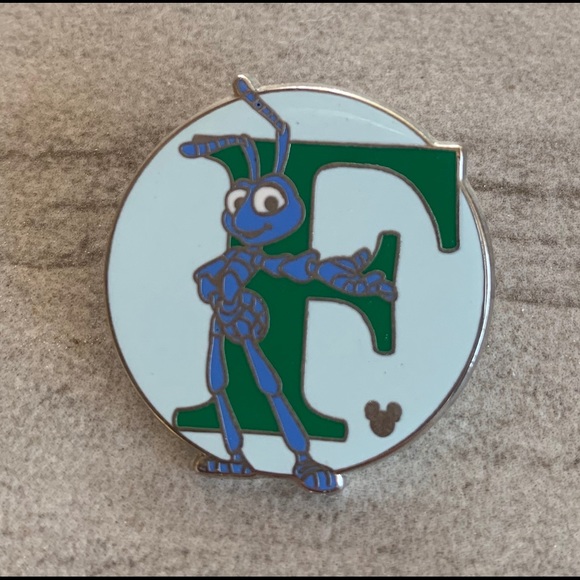 Disney | Jewelry | Wdw Alphabet Flik F Pin Its A Bugs Life Pin | Poshmark